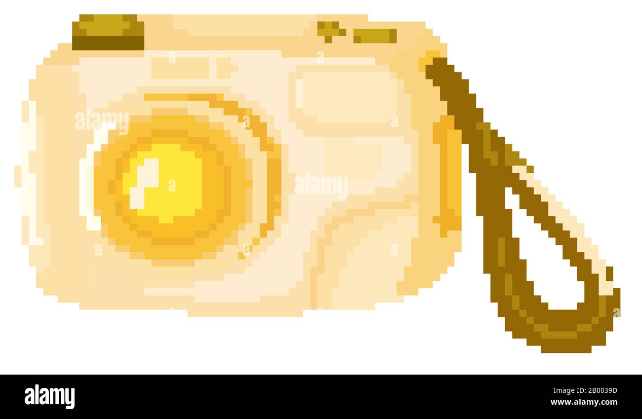 Isolated digital camera in yellow color illustration Stock Vector Image ...