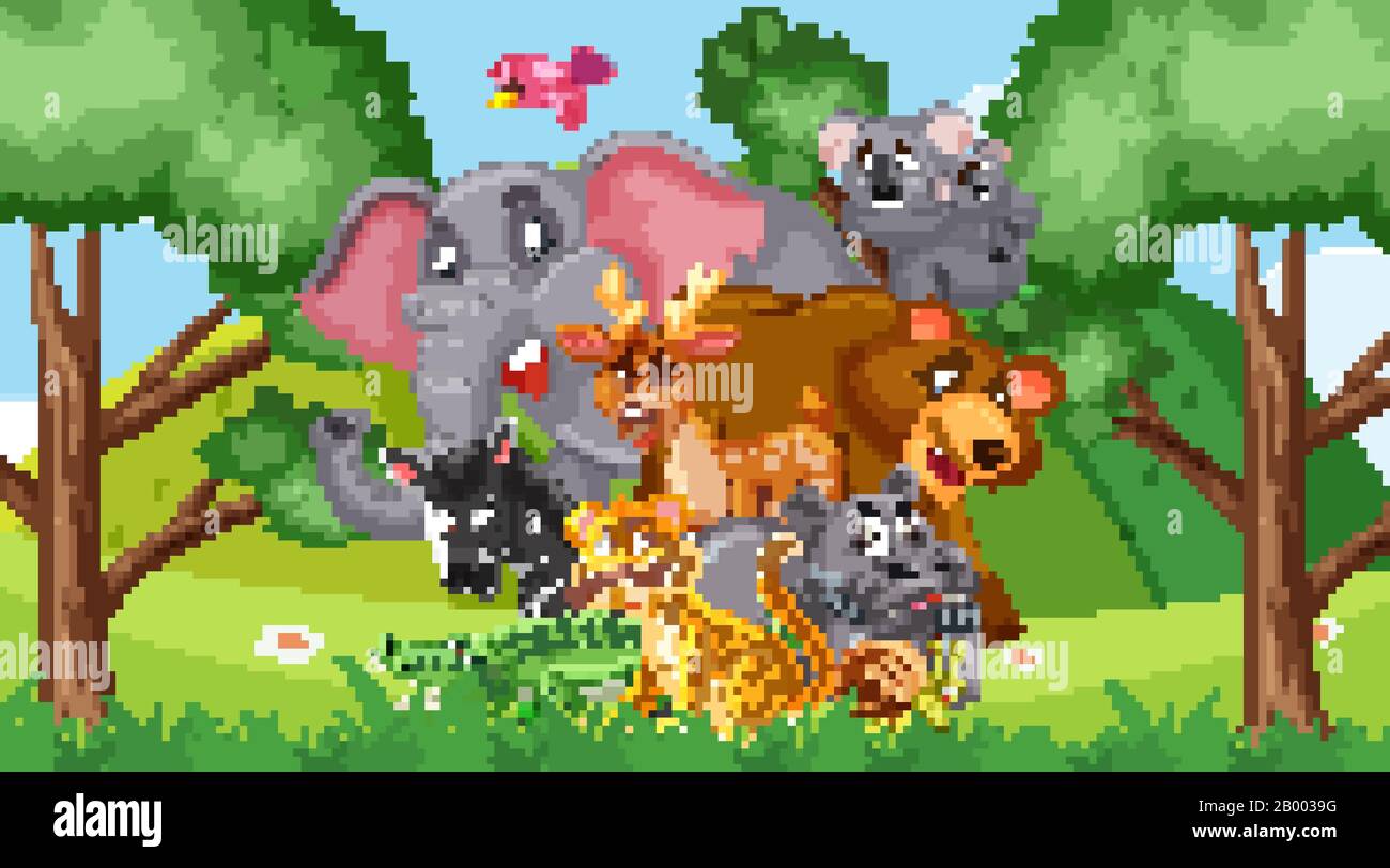 Hippopotamus and forest scenery hi-res stock photography and images - Alamy