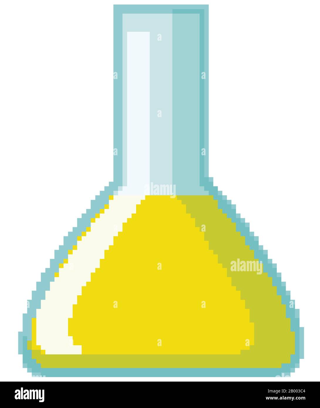 Flask with yellow chemical inside illustration Stock Vector Image & Art ...