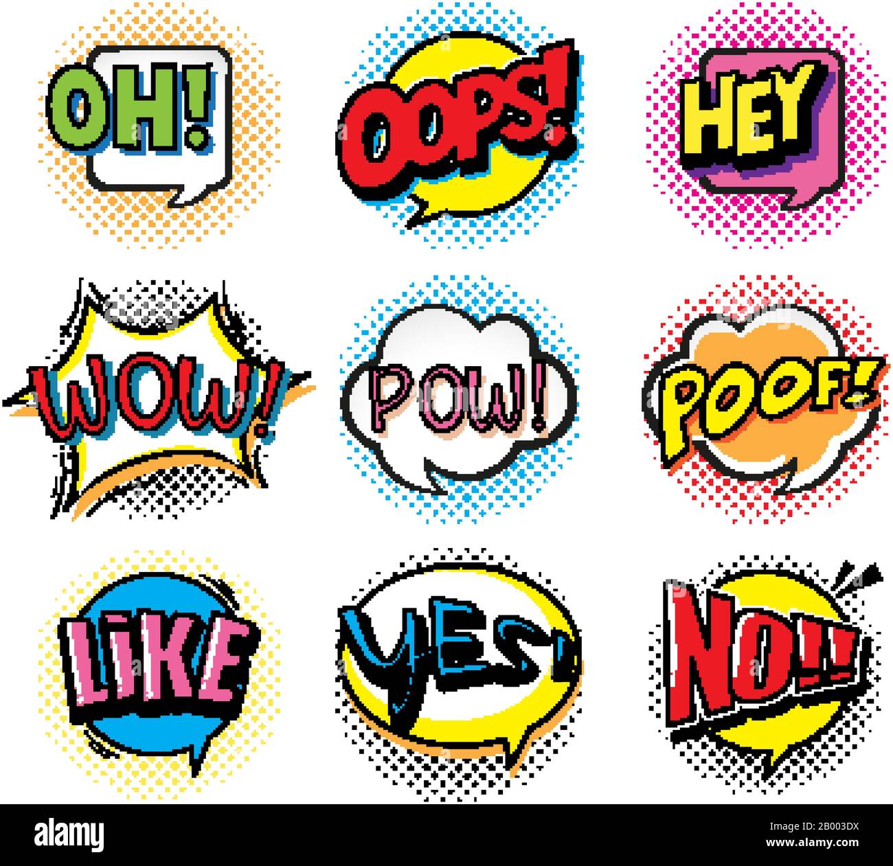 Expression words design for nine words illustration Stock Vector Image ...