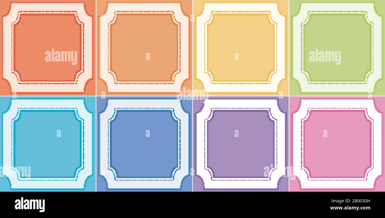 Background template in many colors with frame illustration Stock Vector ...
