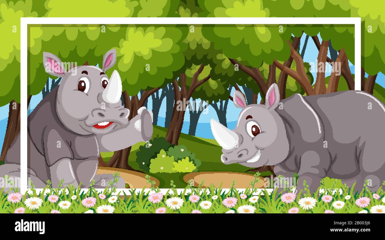 Cartoon Rhino Frame