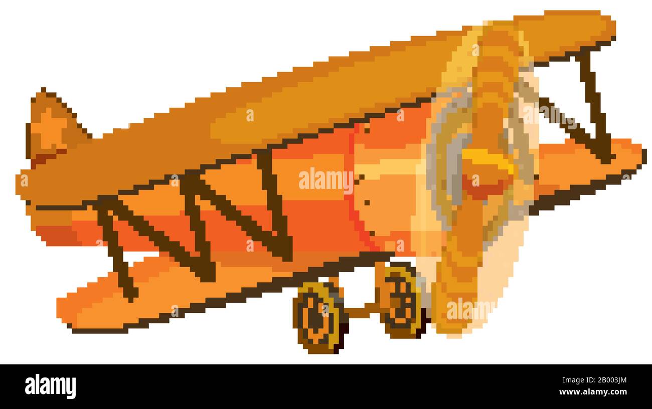Single picture of orange airplane illustration Stock Vector Image & Art ...