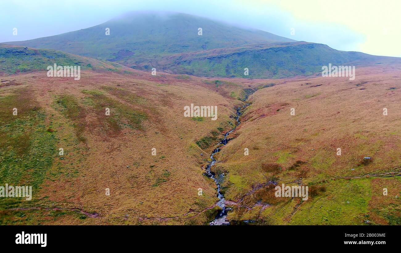 The amazing landscape of Brecon Beacons National Park in Wales Stock ...