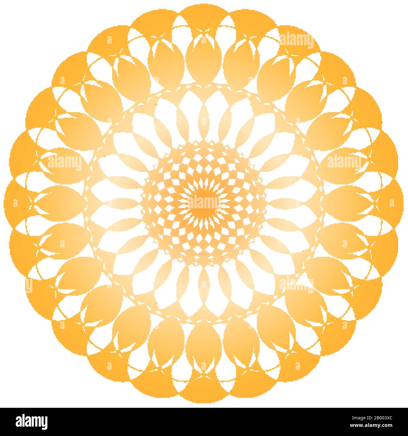 Mandala pattern design in orange color illustration Stock Vector Image ...