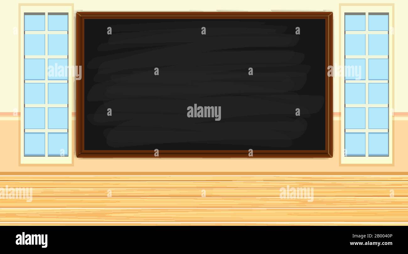 Blackboard template on the wall illustration Stock Vector Image & Art ...