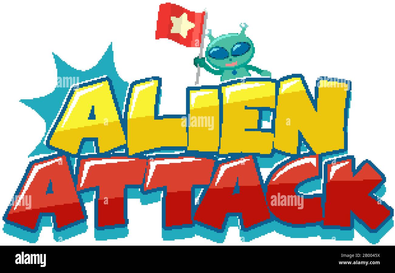 Sticker design with space theme on white background illustration Stock ...