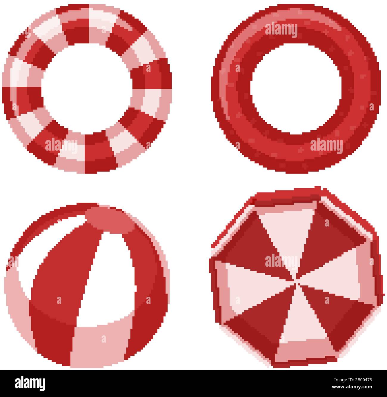 Isolated swimming rings in red color illustration Stock Vector Image ...