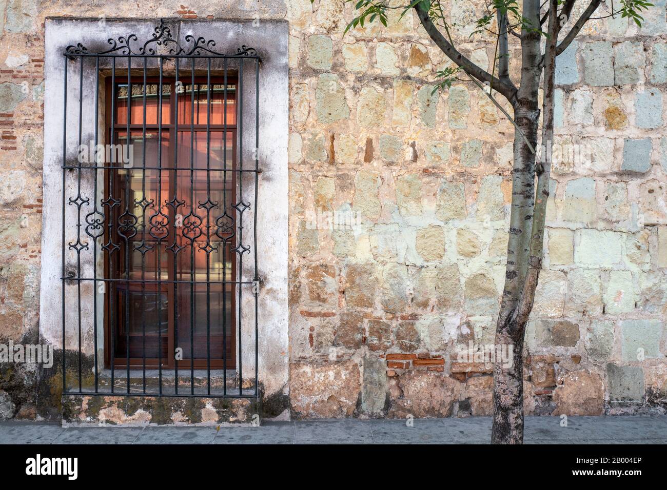Traditional coloured houses and buildings of Oaxaca in Mexico Stock ...