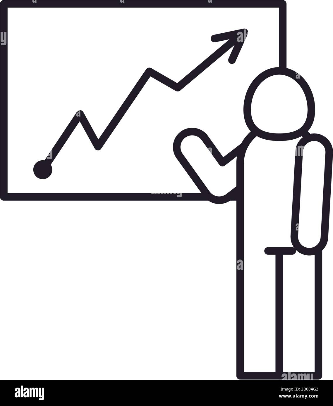 Avatar and workflow board line style icon design of Person profile ...