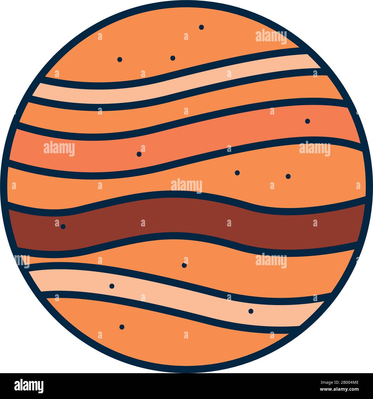 Jupiter line fill style icon of Space futuristic cosmos outside ...