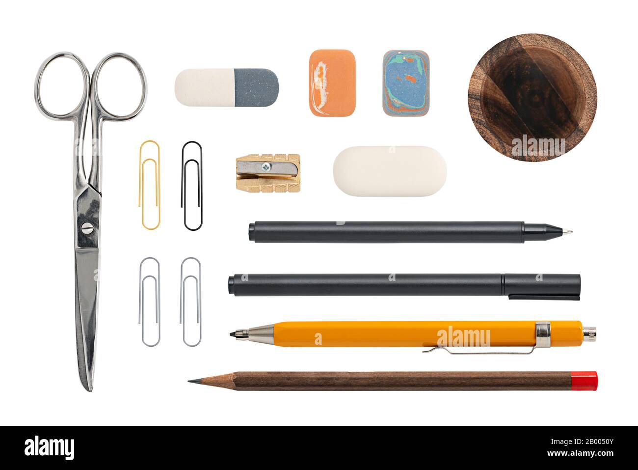 office utensils isolated on white background Stock Photo - Alamy