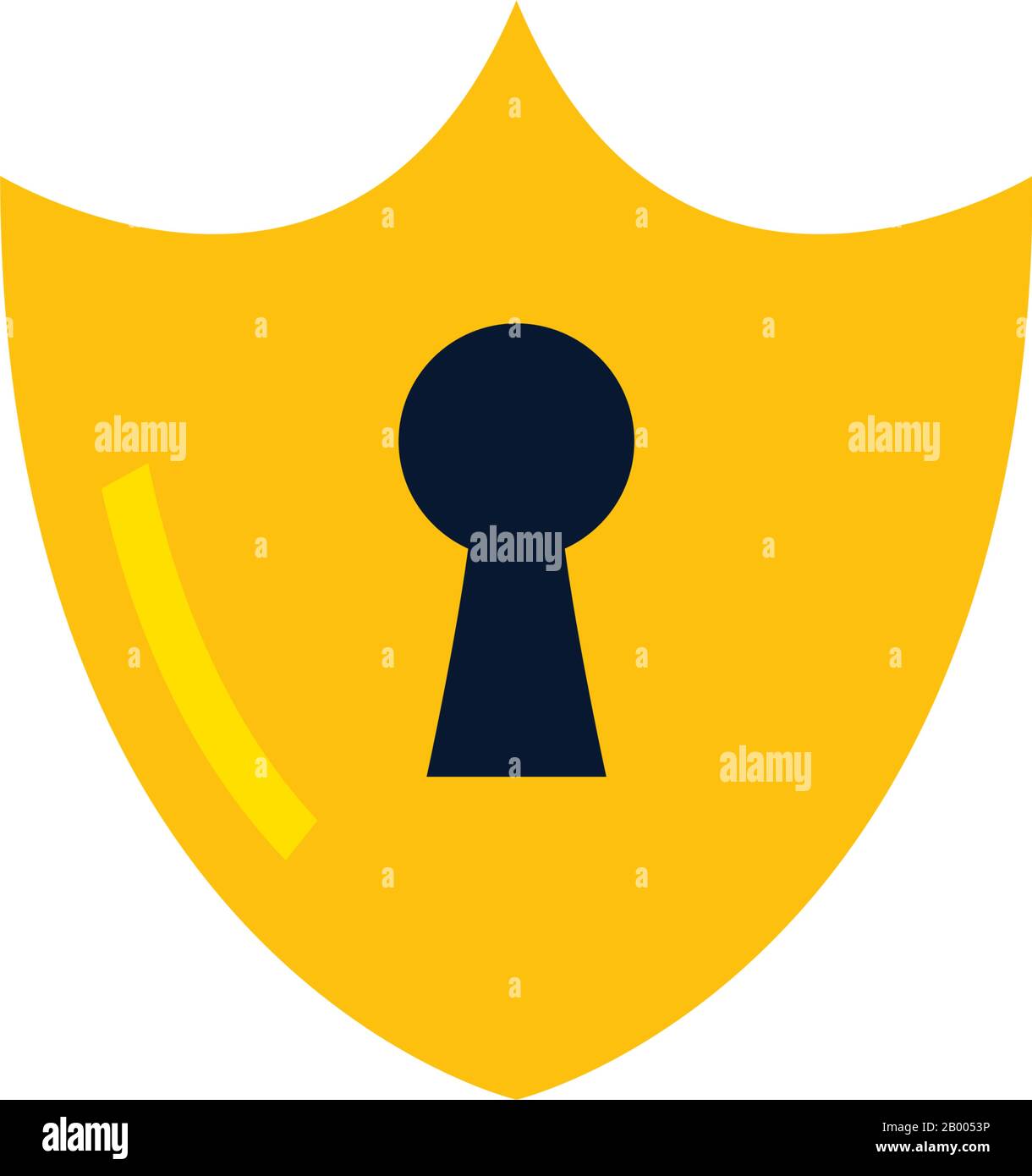 padlock shield fill style icon design of Security system warning ...