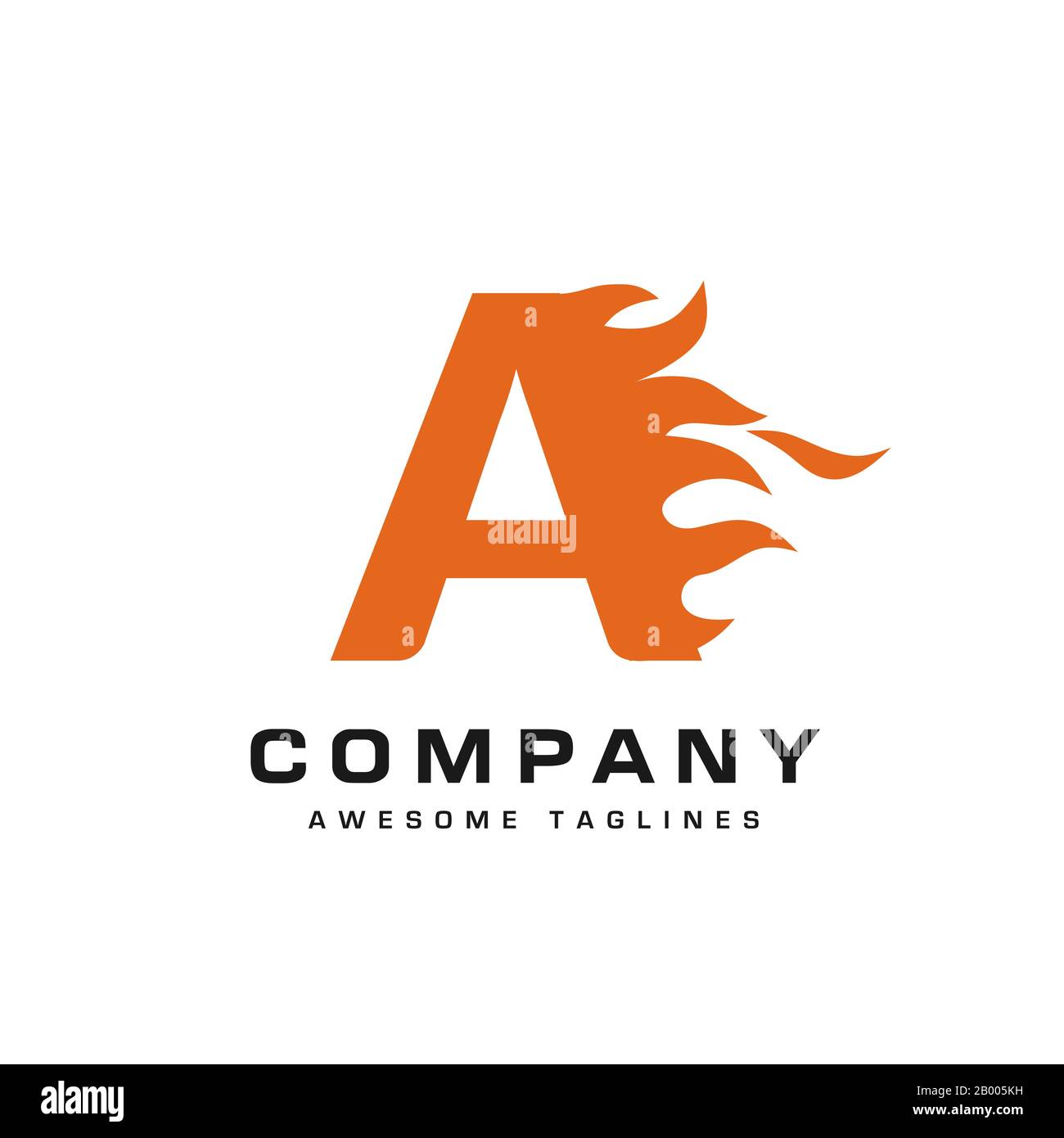 creative Letter A and fire Logo template design vector concept Stock ...