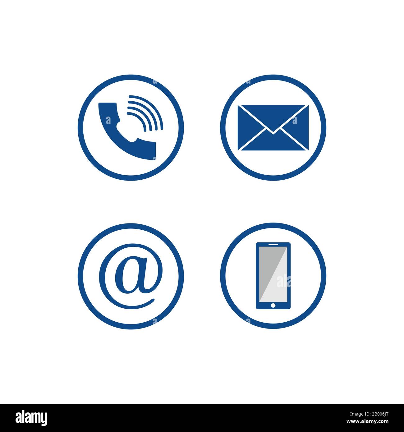 Contact us icons. Web icon set, Contact support sign and symbols Stock ...