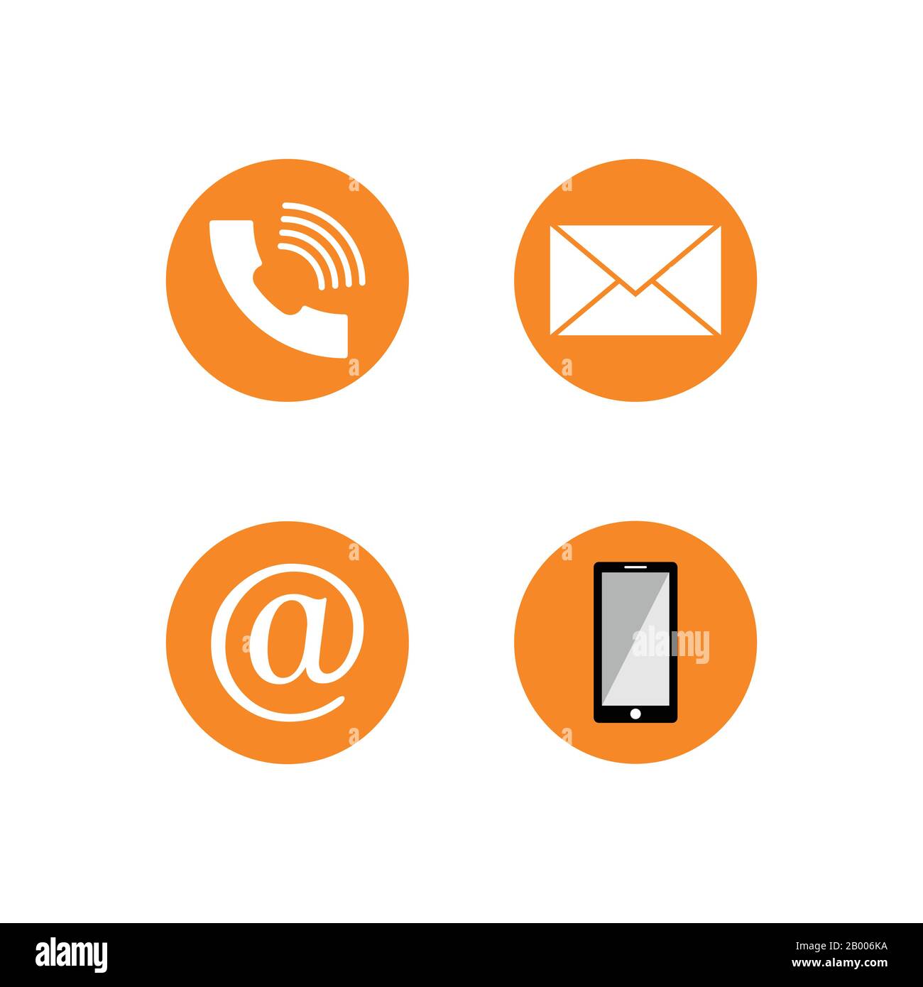 Contact us icons. Web icon set, Contact support sign and symbols Stock ...