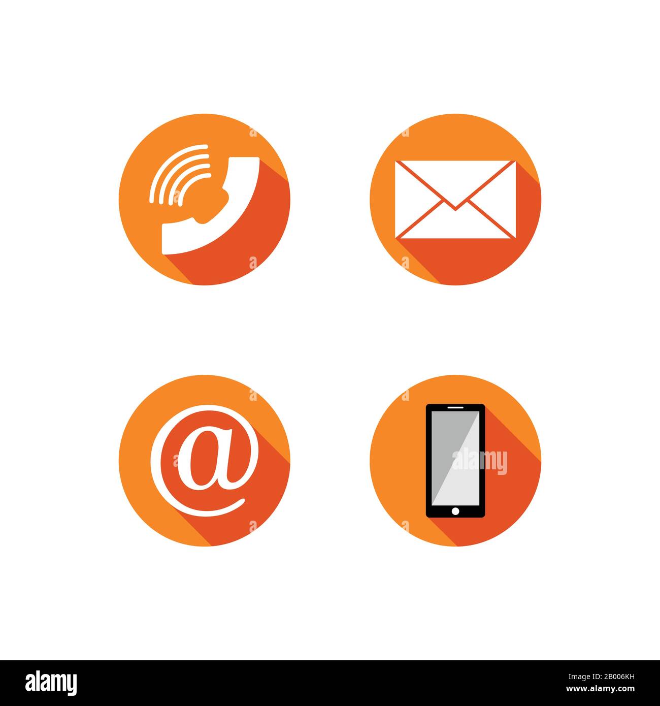 Contact us icons. Web icon set, Contact support sign and symbols Stock ...