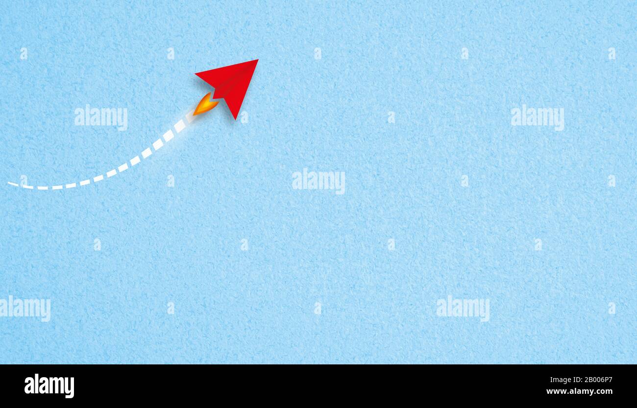 little airplane illustration on paper background Stock Photo - Alamy