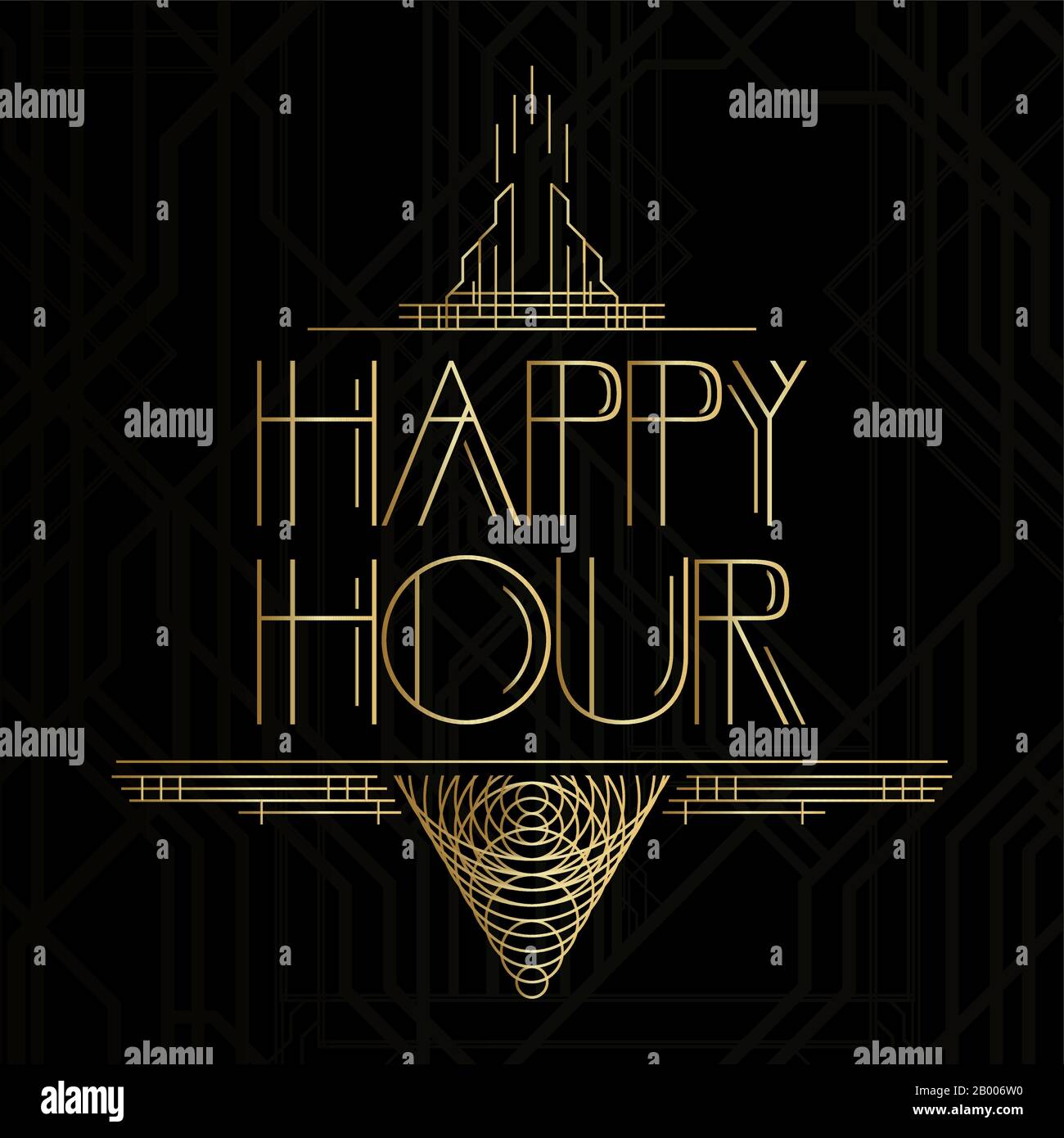 Happy hour Stock Vector Images - Alamy