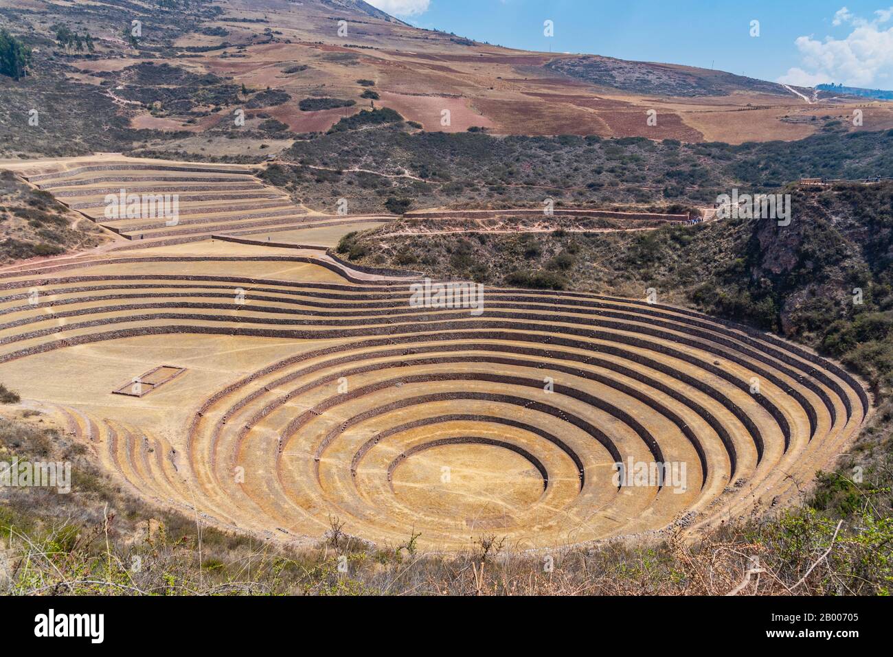 Beautiful view of archaeological site of Moray Peru South America Stock ...