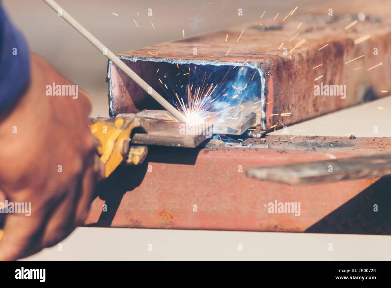Electric technicial fixing breaker and electric wire Stock Photo - Alamy