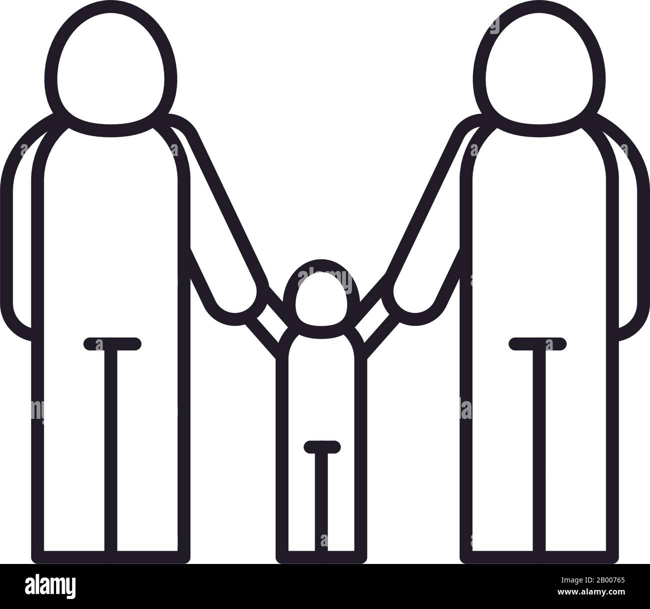 Avatars family line style icon design of Person profile social ...