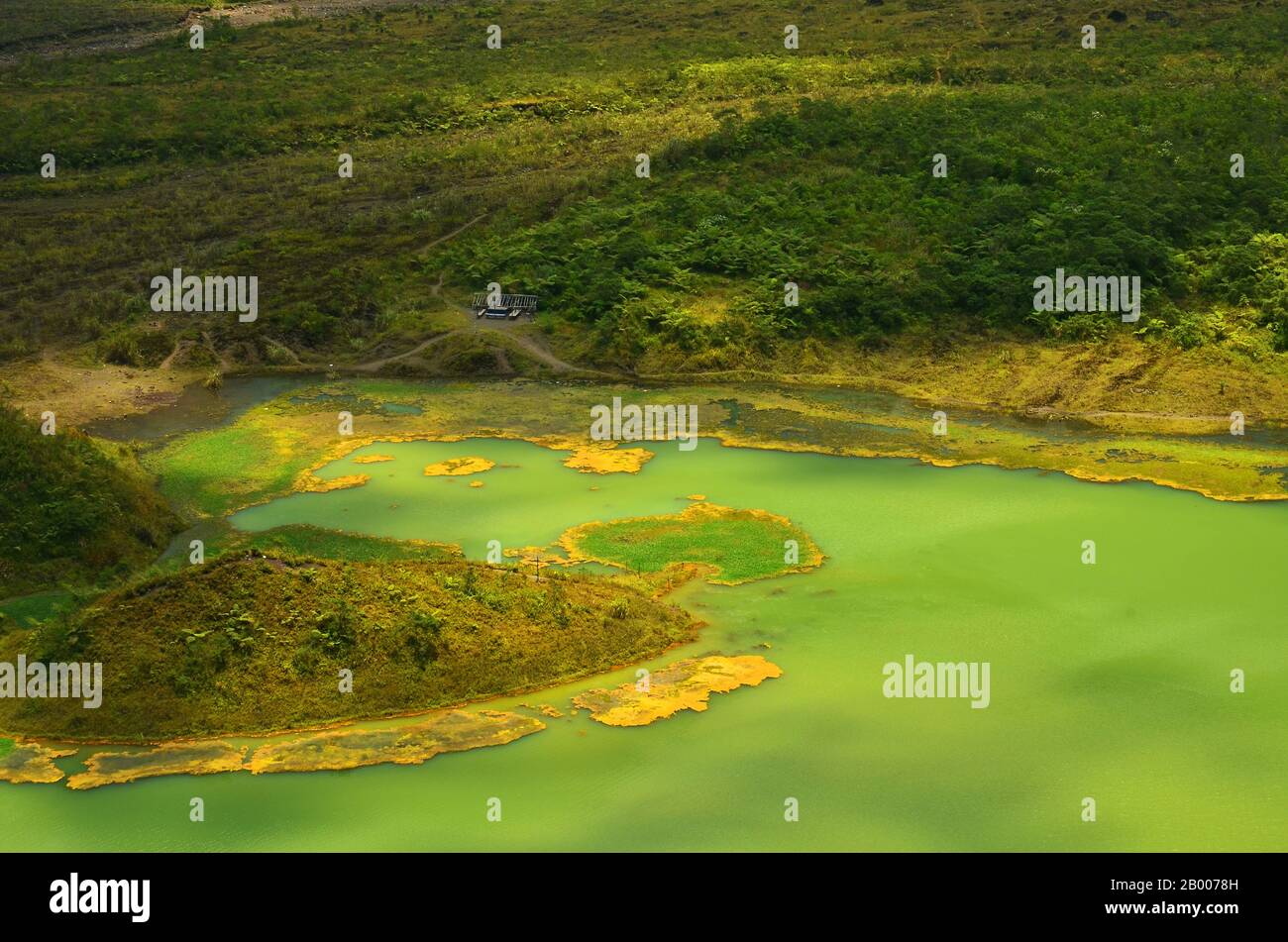 lake in mountains in West Java Stock Photo - Alamy