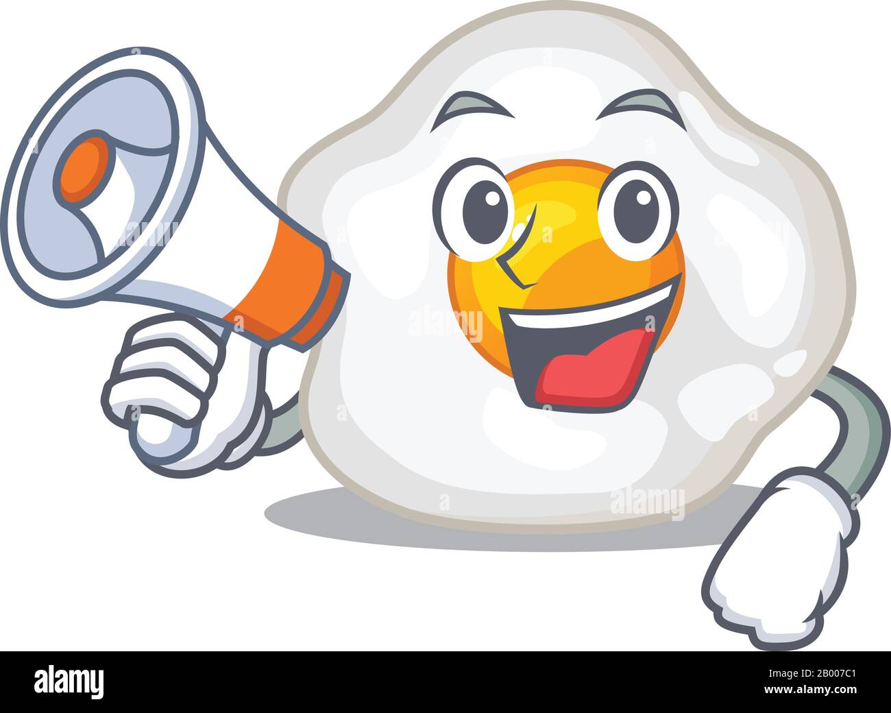 A mascot of fried egg speaking on a megaphone Stock Vector Image & Art ...