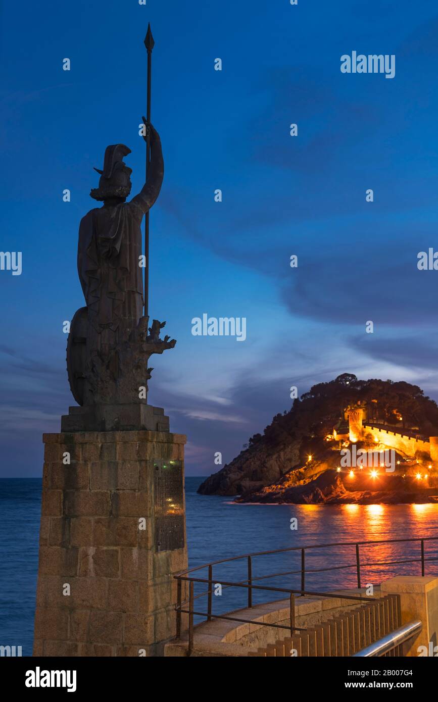 CASTLE OLD TOWN MINERVA STATUE (© FREDERIC MARES 1970) TOSSA DE MAR ...