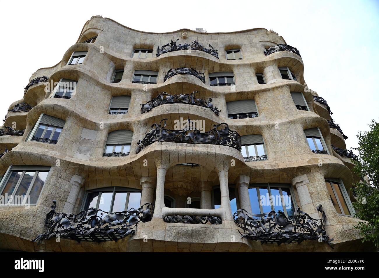 Casa Mila also known La Pedrera - house designed by Antoni Gaudi ...