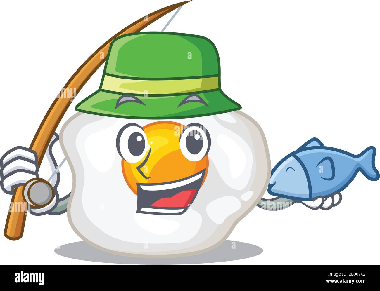 A Picture of happy Fishing fried egg design Stock Vector Image & Art ...
