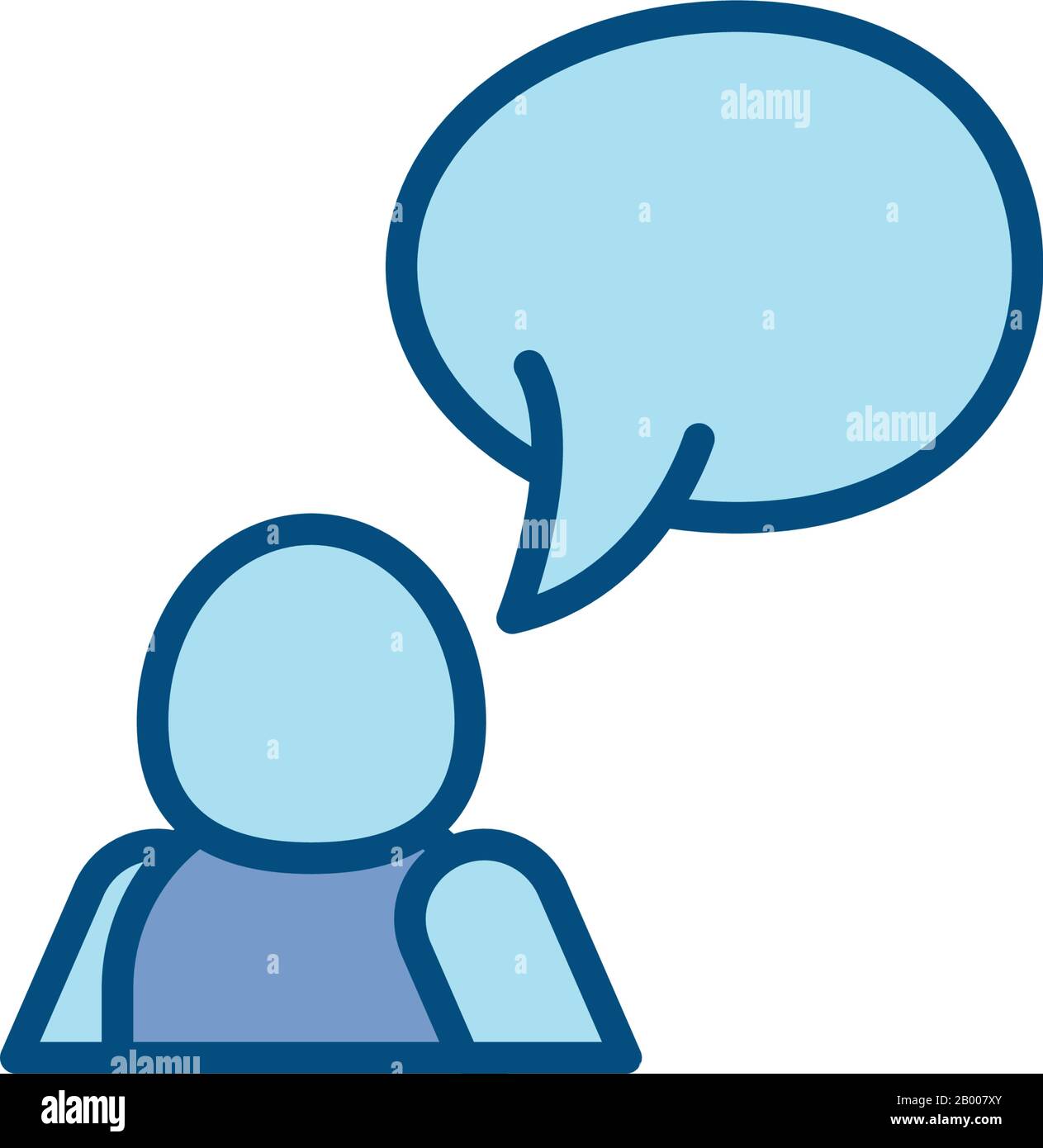 Avatar with bubble line and fill style icon design of Person profile ...