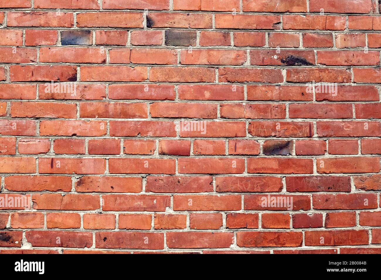 Old aged red brick wall background texture Stock Photo - Alamy