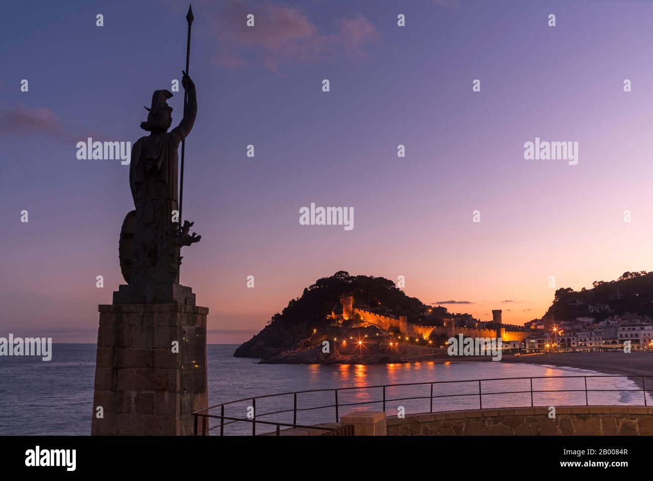 CASTLE OLD TOWN MINERVA STATUE (© FREDERIC MARES 1970) TOSSA DE MAR ...