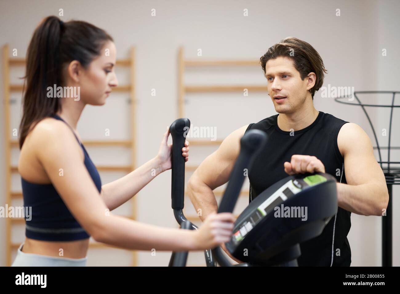 Fit couple at the gym looking very attractive Stock Photo - Alamy