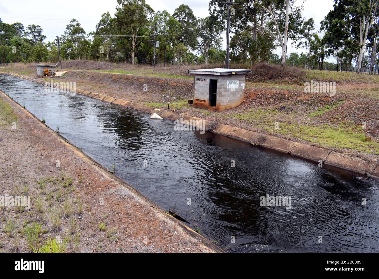 A major supply canal for irrigation in the Atherton Tablelands Stock ...