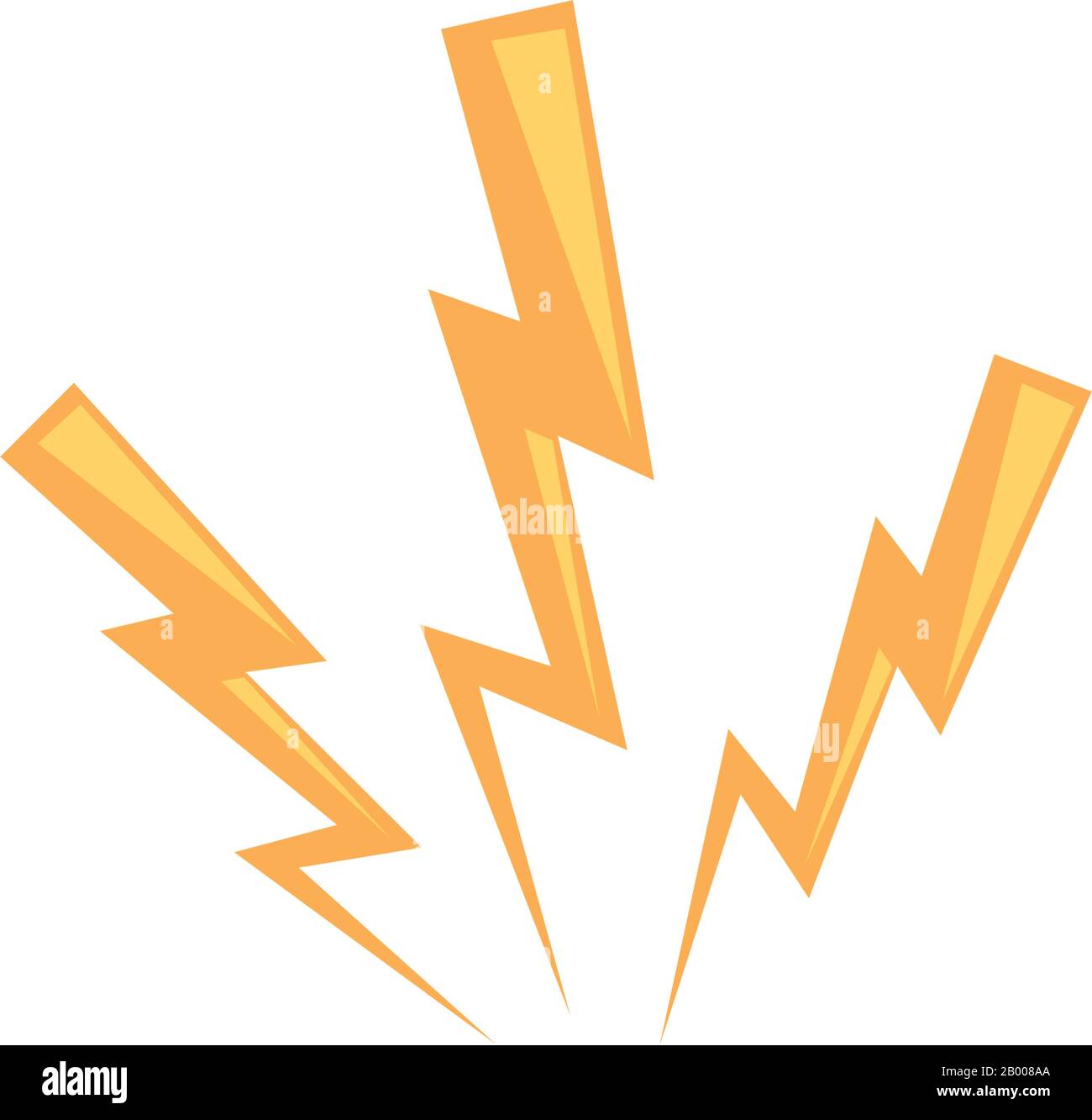 Thunder shape fill style icon design, Weather rain power electric sky ...