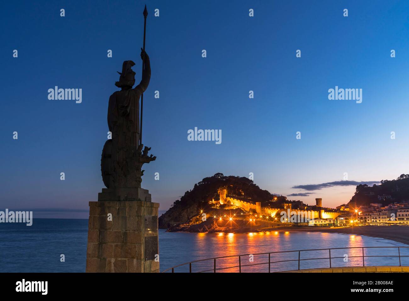 CASTLE OLD TOWN MINERVA STATUE (© FREDERIC MARES 1970) TOSSA DE MAR ...