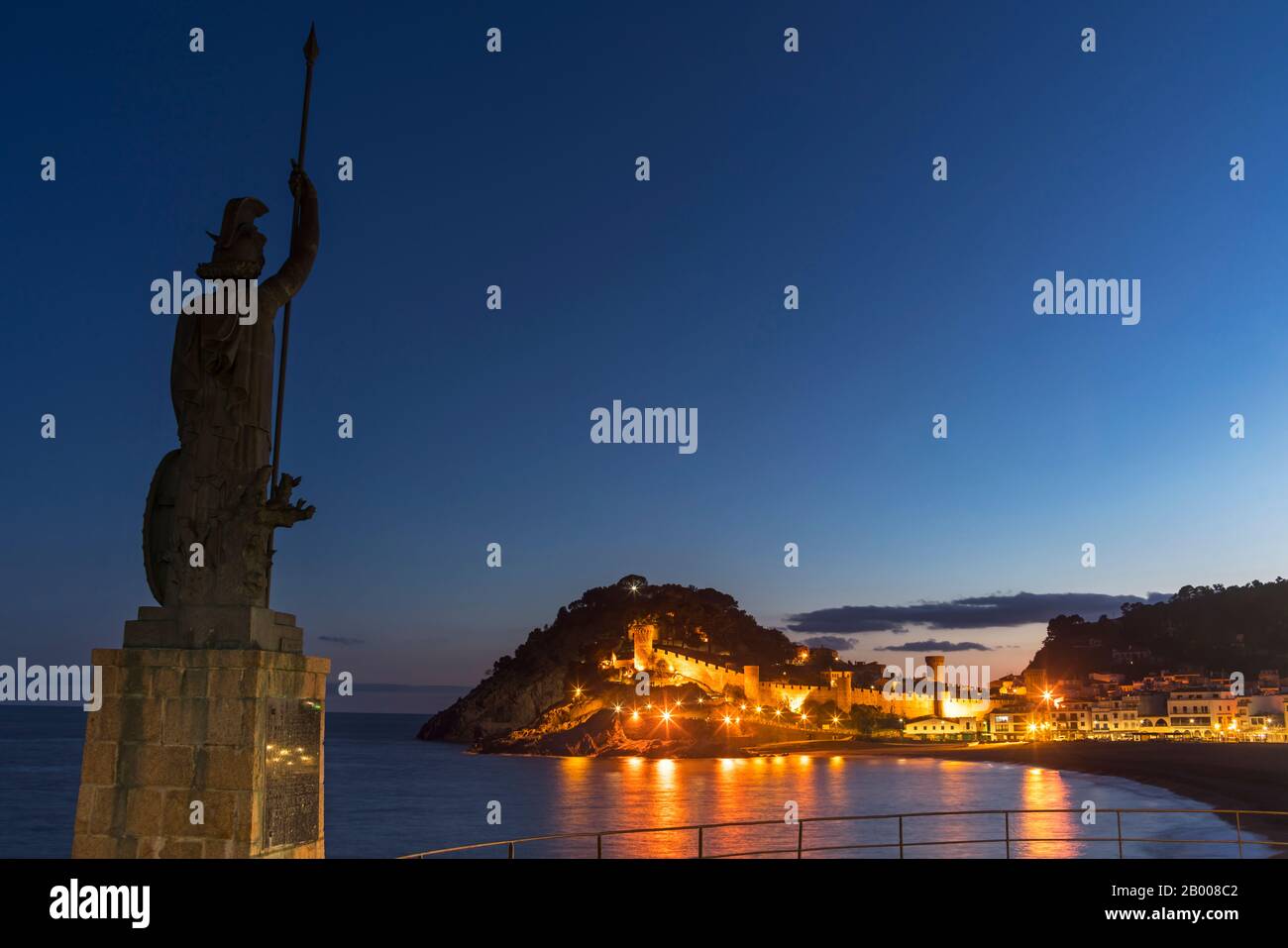 CASTLE OLD TOWN MINERVA STATUE (© FREDERIC MARES 1970) TOSSA DE MAR ...