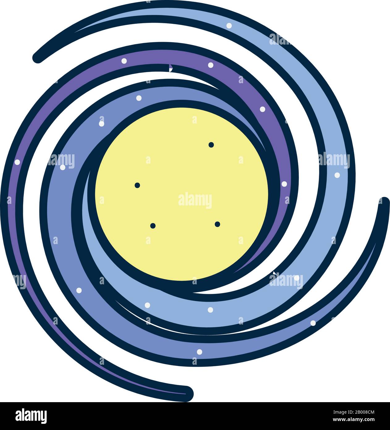 Black hole line fill style icon of Space futuristic cosmos outside ...