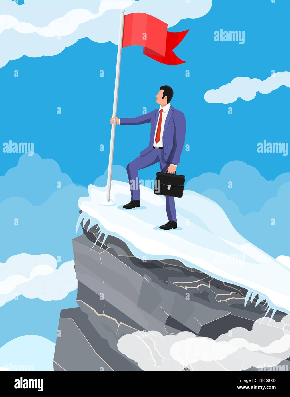 Person standing on top Stock Vector Images - Alamy