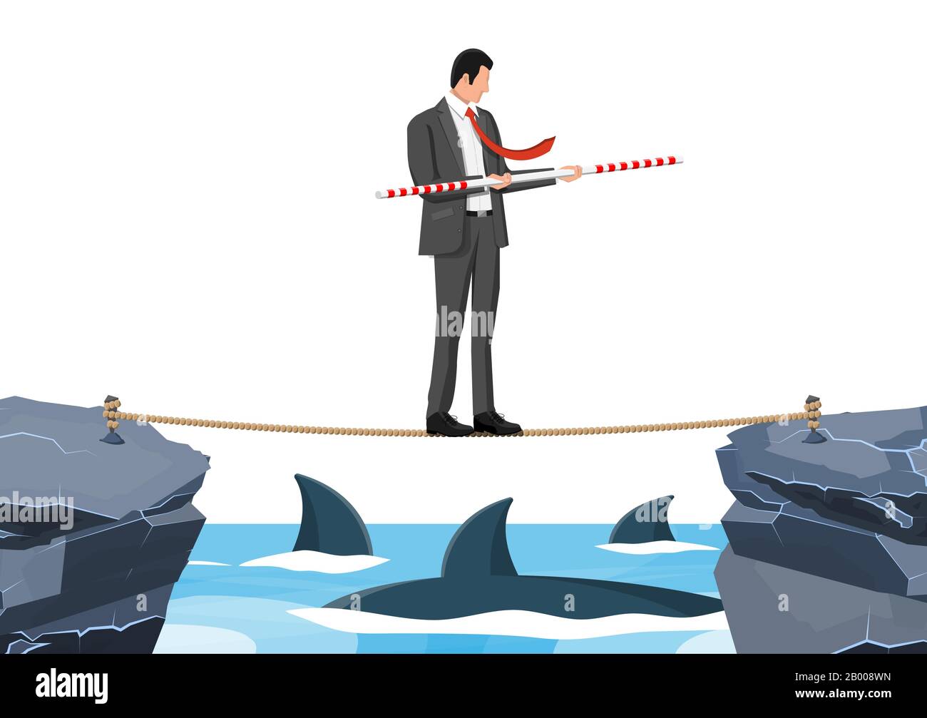 Walking a tightrope hi-res stock photography and images - Alamy