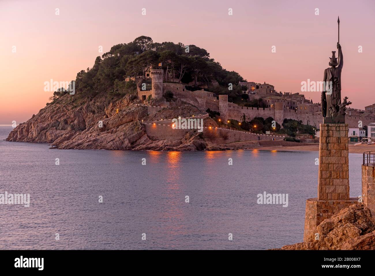 CASTLE OLD TOWN MINERVA STATUE (© FREDERIC MARES 1970) TOSSA DE MAR ...