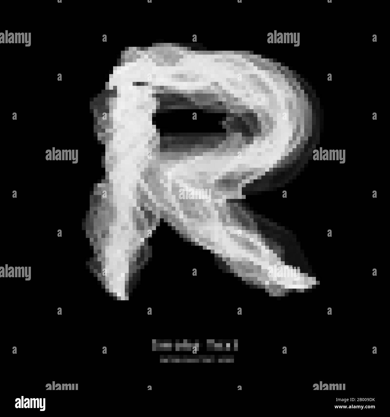 Abstract smoke upper case alphabet letter text art smoky pen brush ...