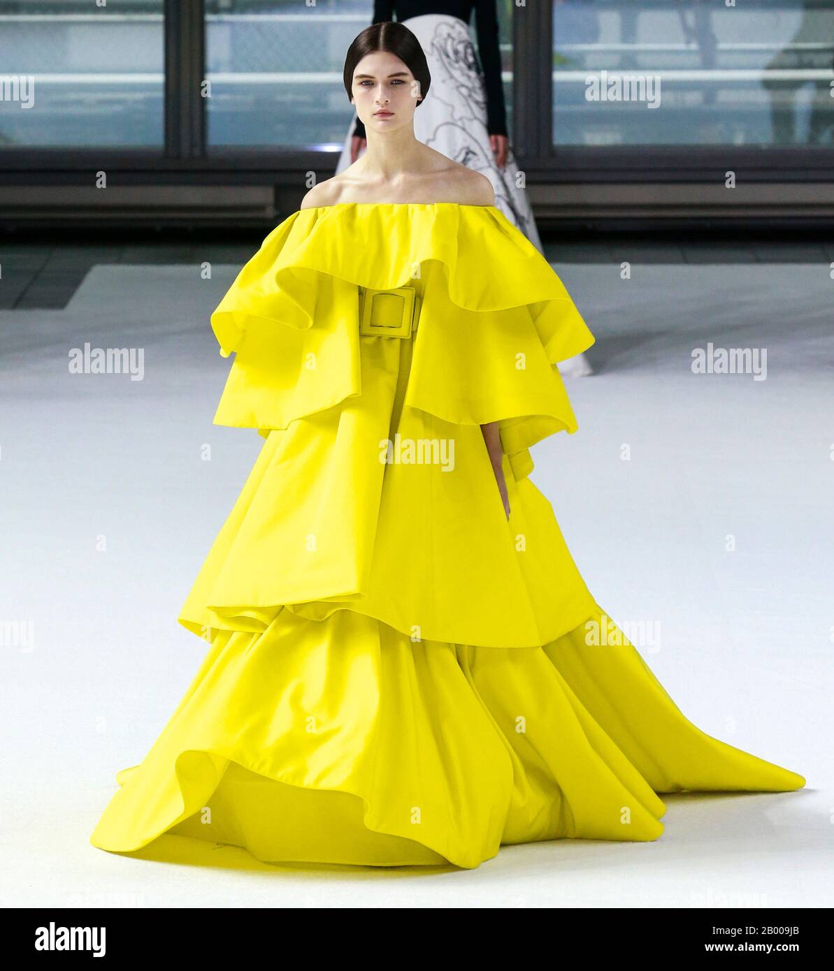 New York, NY - February 10, 2020: Lara Mullen walks the runway at ...