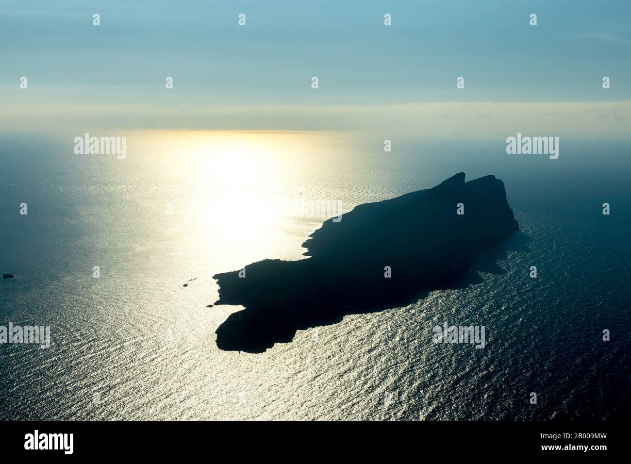 Aerial photo, Sa Dragonera, Dragon Island, Andratx, Europe, Balearic ...