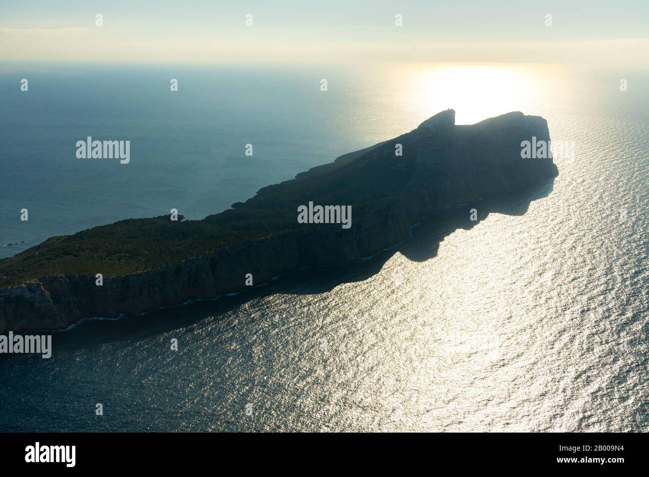 Aerial photo, Sa Dragonera, Dragon Island, Andratx, Europe, Balearic ...