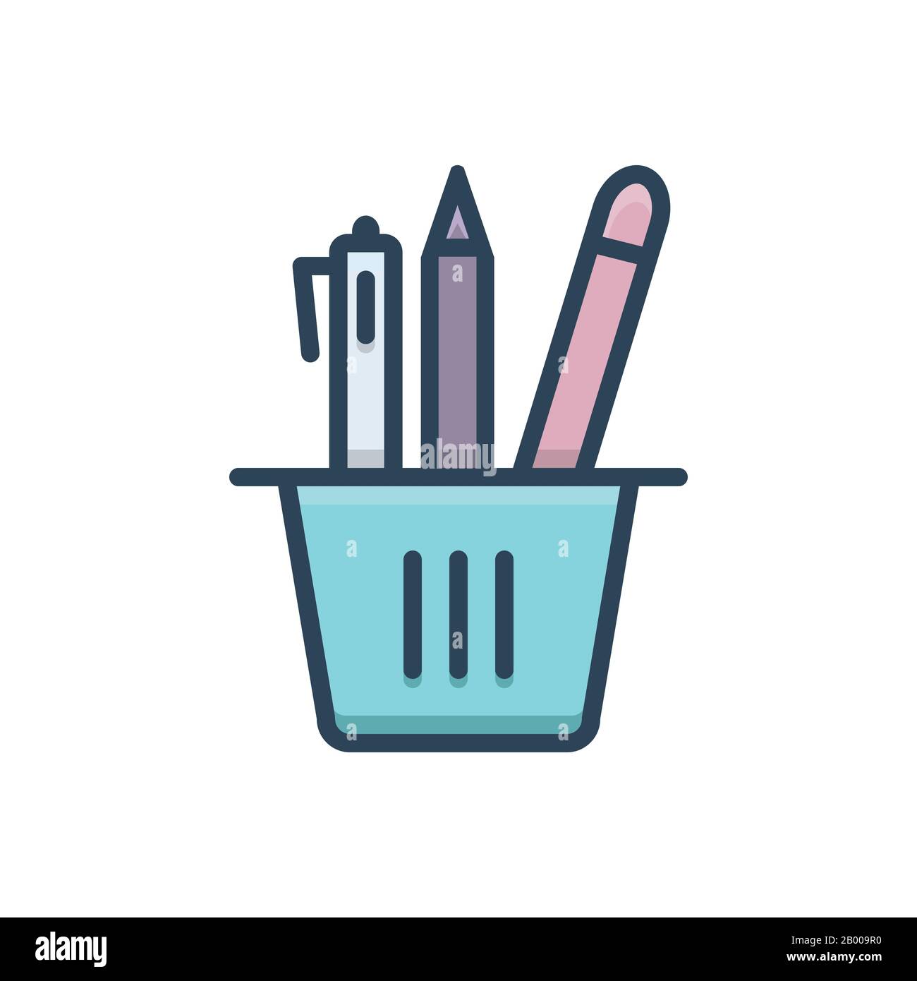 Illustration for Pencil stand Stock Vector Image & Art - Alamy