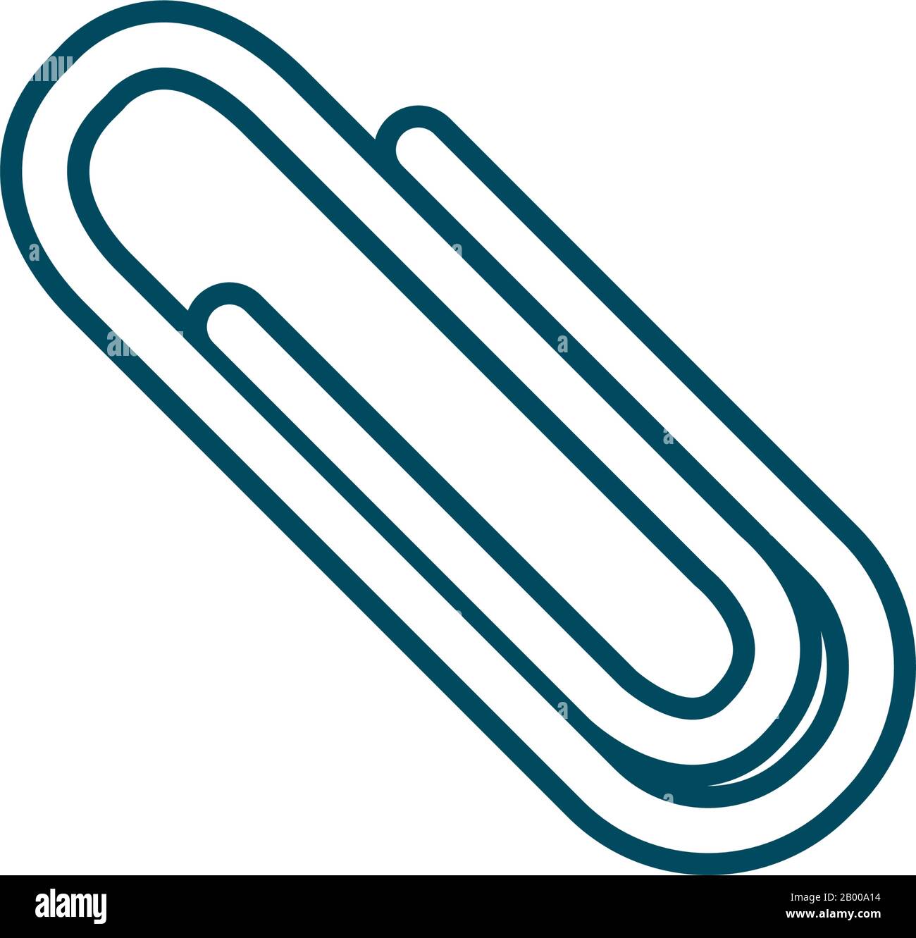 Paper clip line style icon design, Document data archive office metal ...