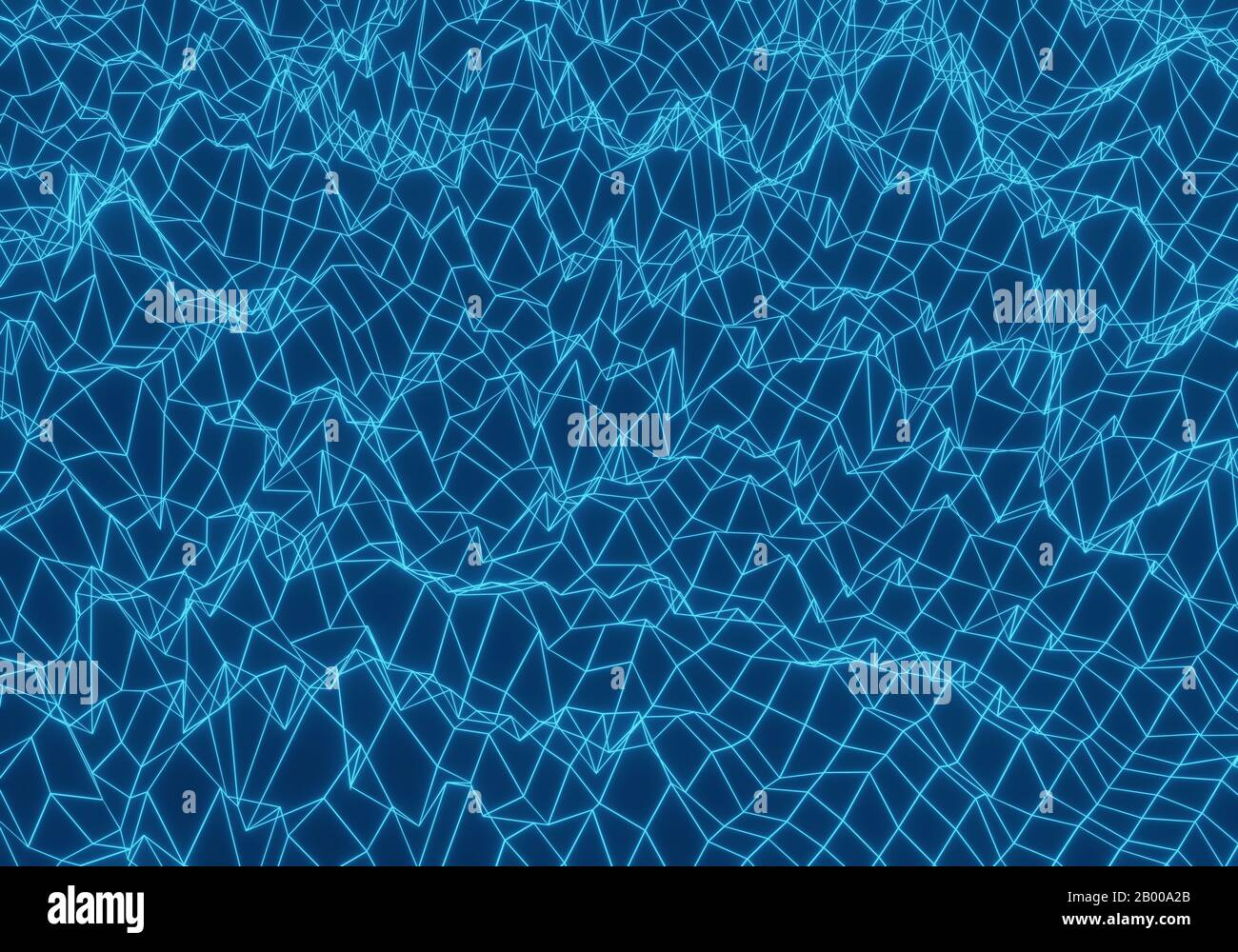 Abstract blue background. 3D low poly style. illustration of 3D render ...